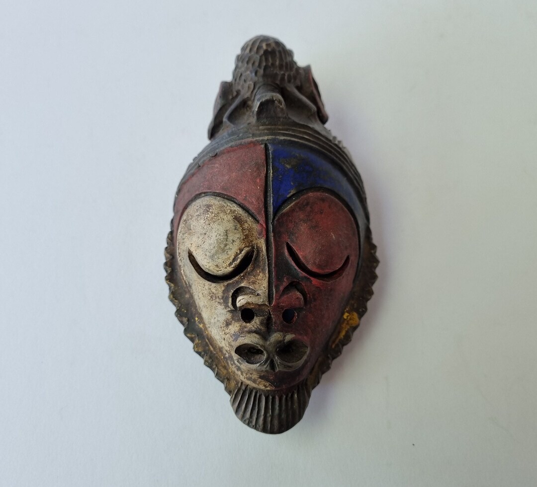 Vintage West African Passport Mask Decorative African Clay Mask Ethnic ...