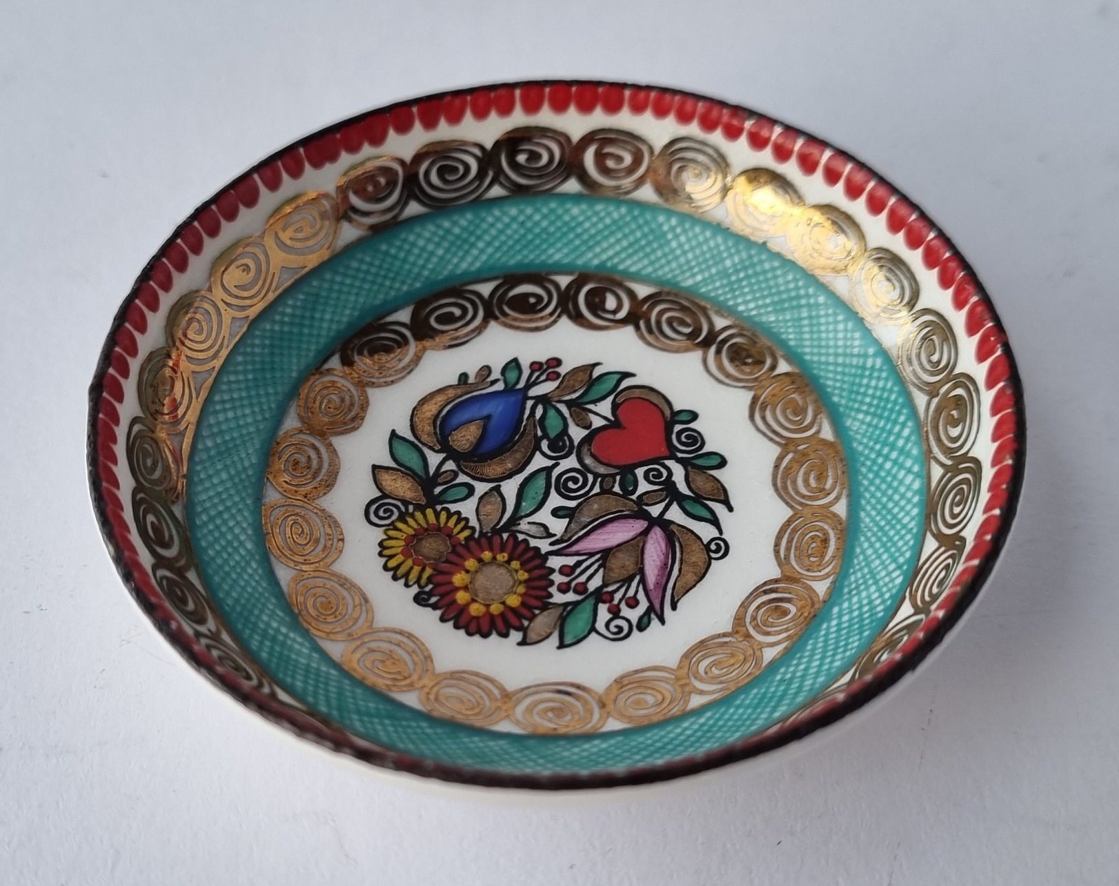 Vintage Austrian Enamel Pin Dish Hand Painted Austrian Pin - Etsy