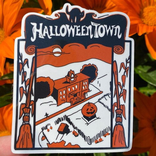 Halloween Sticker Halloweentown Polaroid Vinyl Sticker - Etsy