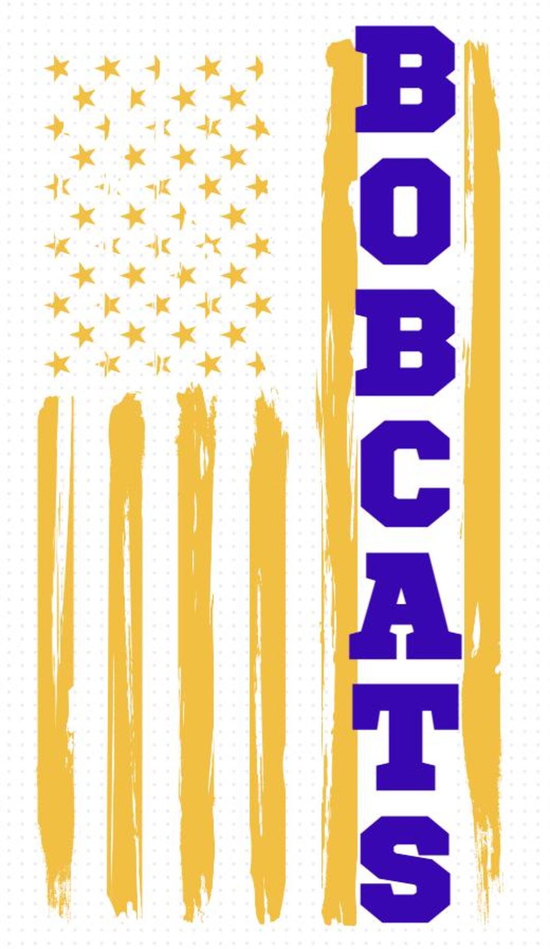 Bobcats Distressed Flag Png - Etsy