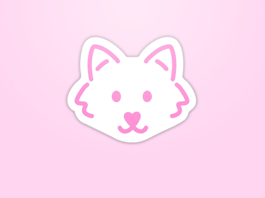 Awoo Shoppe Kawaii Wolf Logo Sticker - Etsy