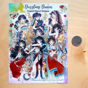 Dazzling Dancer Crystal Die-cut Stickers - Goldfoil Bellydancer Exotic ...