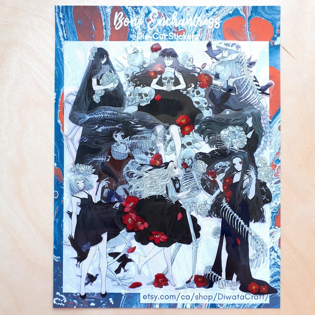 Bone Enchantress Diecut Stickers - Weirdcore Surreal Dark Gothic ...