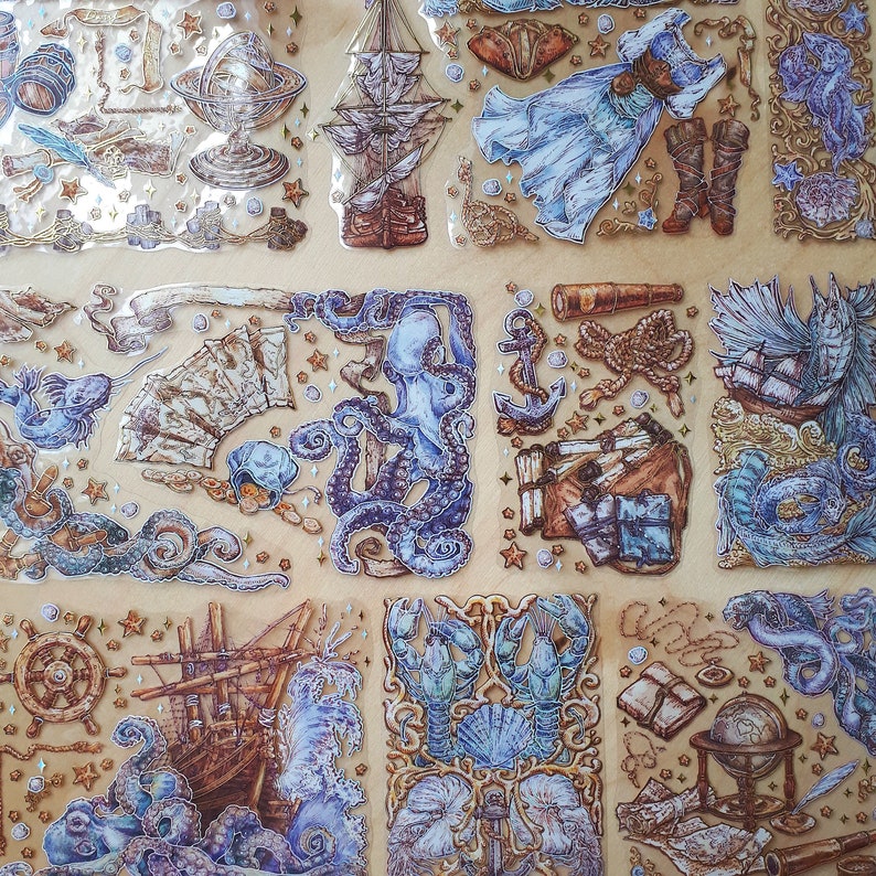 High Seas Adventure Crystal Diecut Stickers - Rainbowfoil Art Journal ...