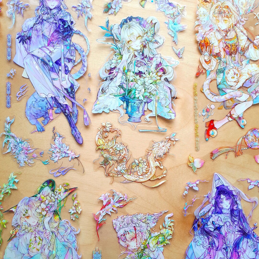Wildflower Alchemist Crystal Die-cut Stickers Scrapbook Journal Eastern ...