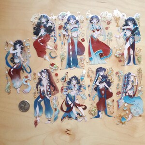 Dazzling Dancer Crystal Die-cut Stickers - Goldfoil Bellydancer Exotic ...