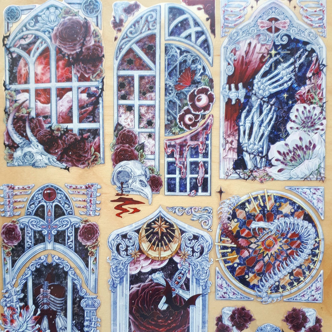 Corrupt Cathedral Crystal Diecut Stickers - Horror Gothic Weirdcore ...