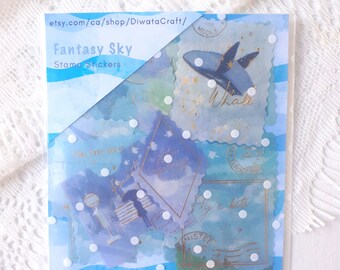 Sky Blue Stickers - Etsy