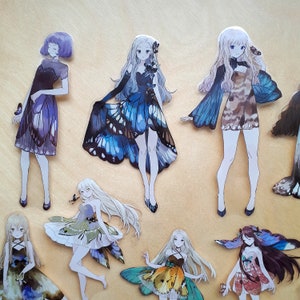 Madam Butterfly Die-cut Stickers Decal DIY Scrapbook Bullet Journal ...