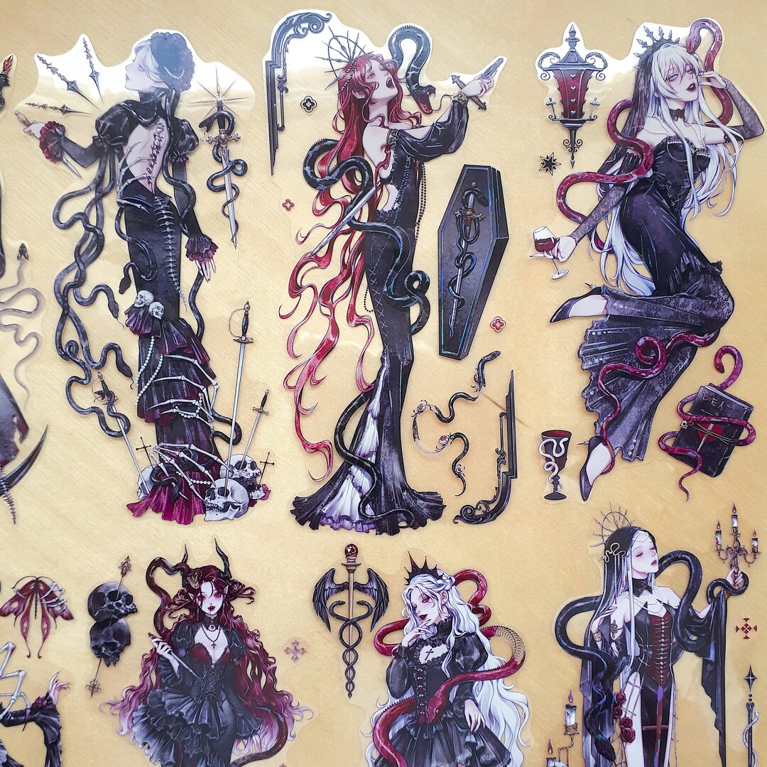 Serpentine Queen Crystal Die-cut Stickers - Scrapbook Journal - Occult ...