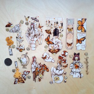 Madam Butterfly Die-cut Stickers Decal DIY Scrapbook Bullet Journal ...