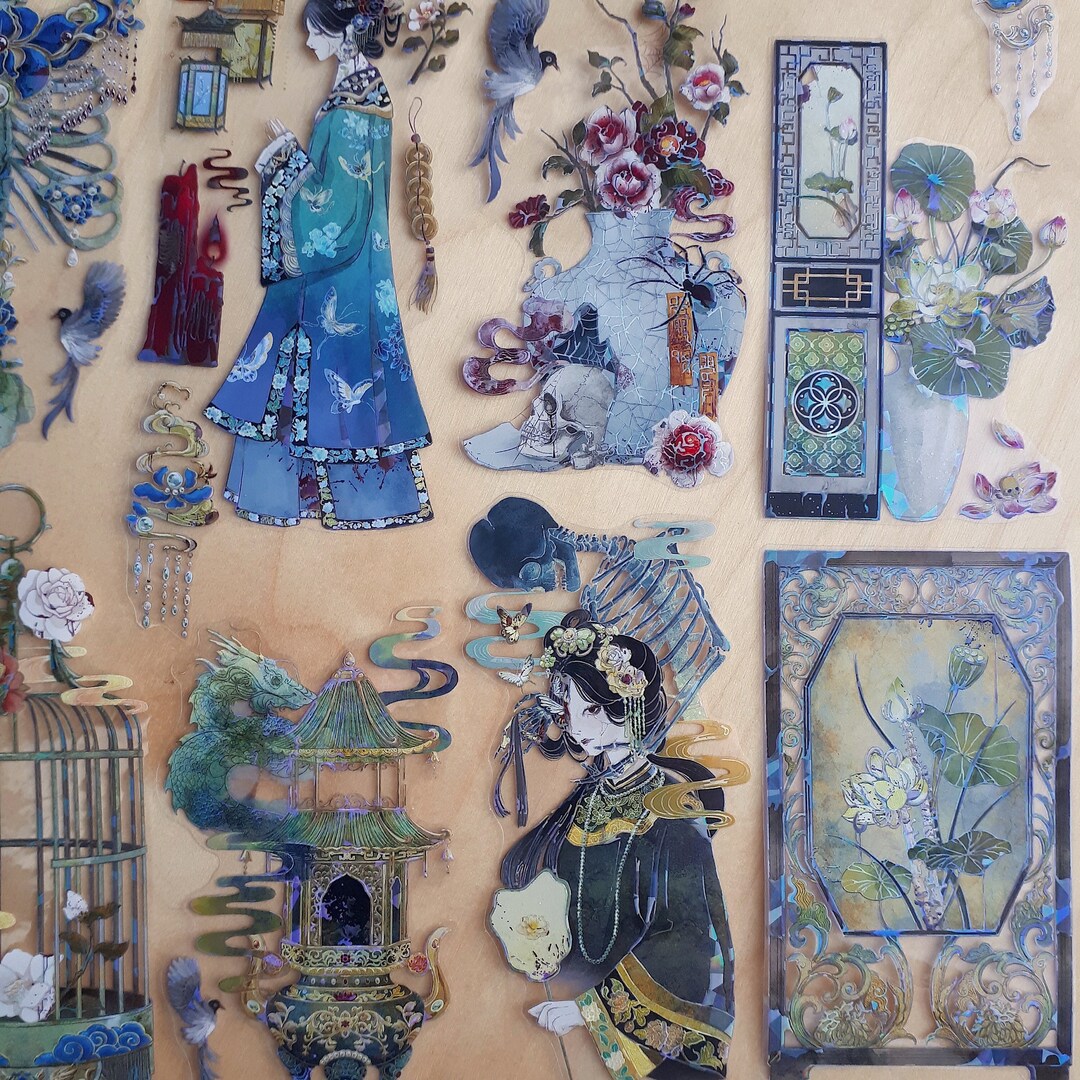 Antique Shop Haunting Crystal Die-cut Stickers - Weirdcore Cursed ...