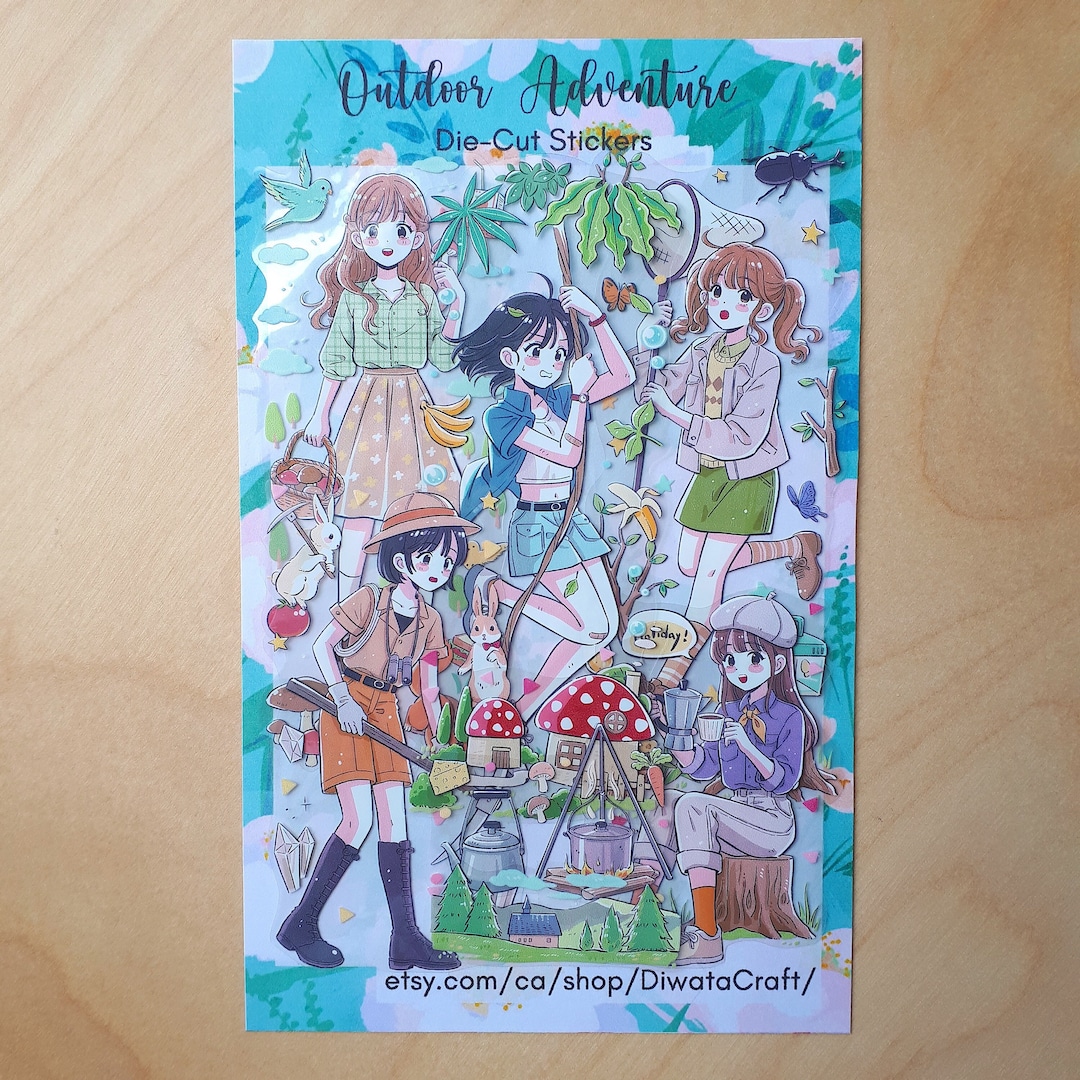 Outdoor Adventure Die-cut Stickers Decal Scrapbook Bullet Journal ...