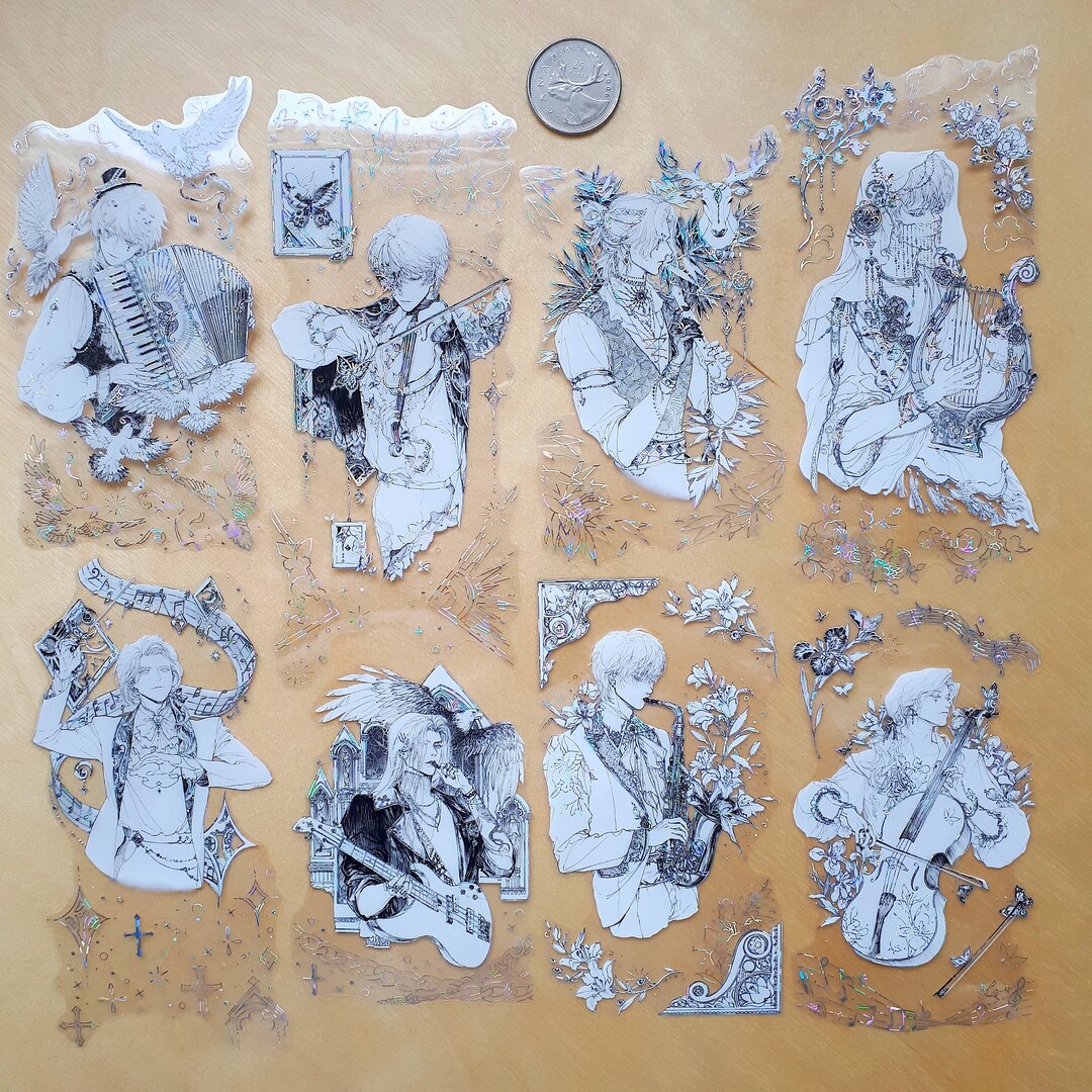 Lucent Virtuoso Diecut Stickers - Junk Journal Scrapbook - Classical ...