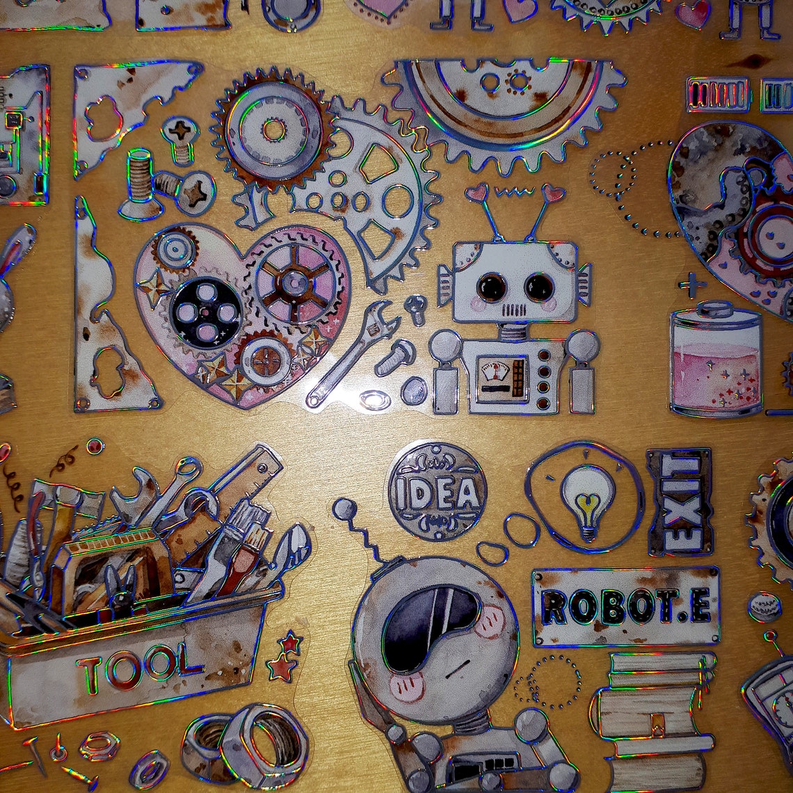 Cybernetic Muse Diecut Stickers - Journal Scrapbook - Futuristic ...