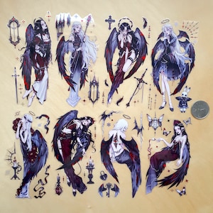 Dance of Dark Angels Crystal Die-cut Stickers Scrapbook Journal DIY ...