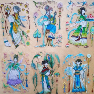 Madam Butterfly Die-cut Stickers Decal DIY Scrapbook Bullet Journal ...