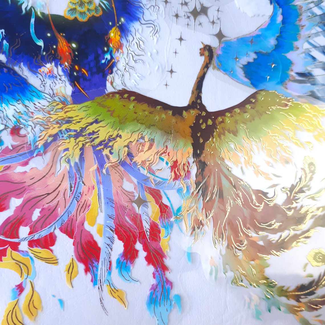 Flight of the Phoenix Crystal Die Cut Stickers Metallic Gold - Etsy