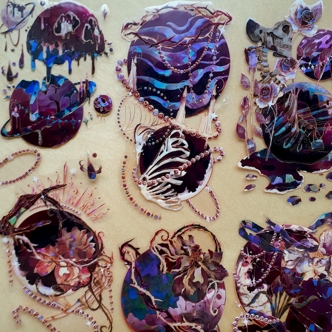 Planet Terror Crystal Diecut Stickers - Eldritch Lovecraftian Cosmic ...