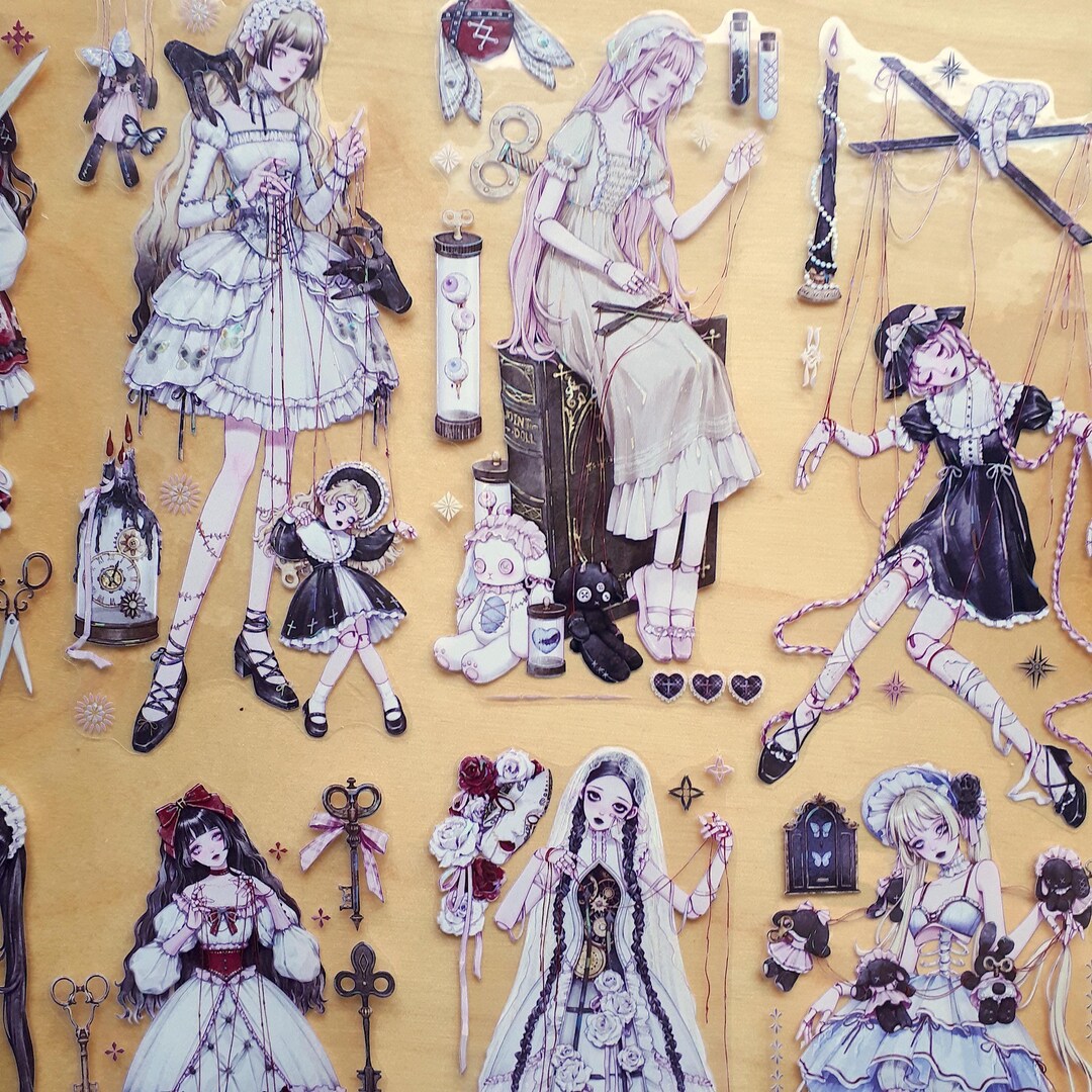 Dark Puppeteer's Doll Crystal Die-cut Stickers - Scrapbook Journal ...