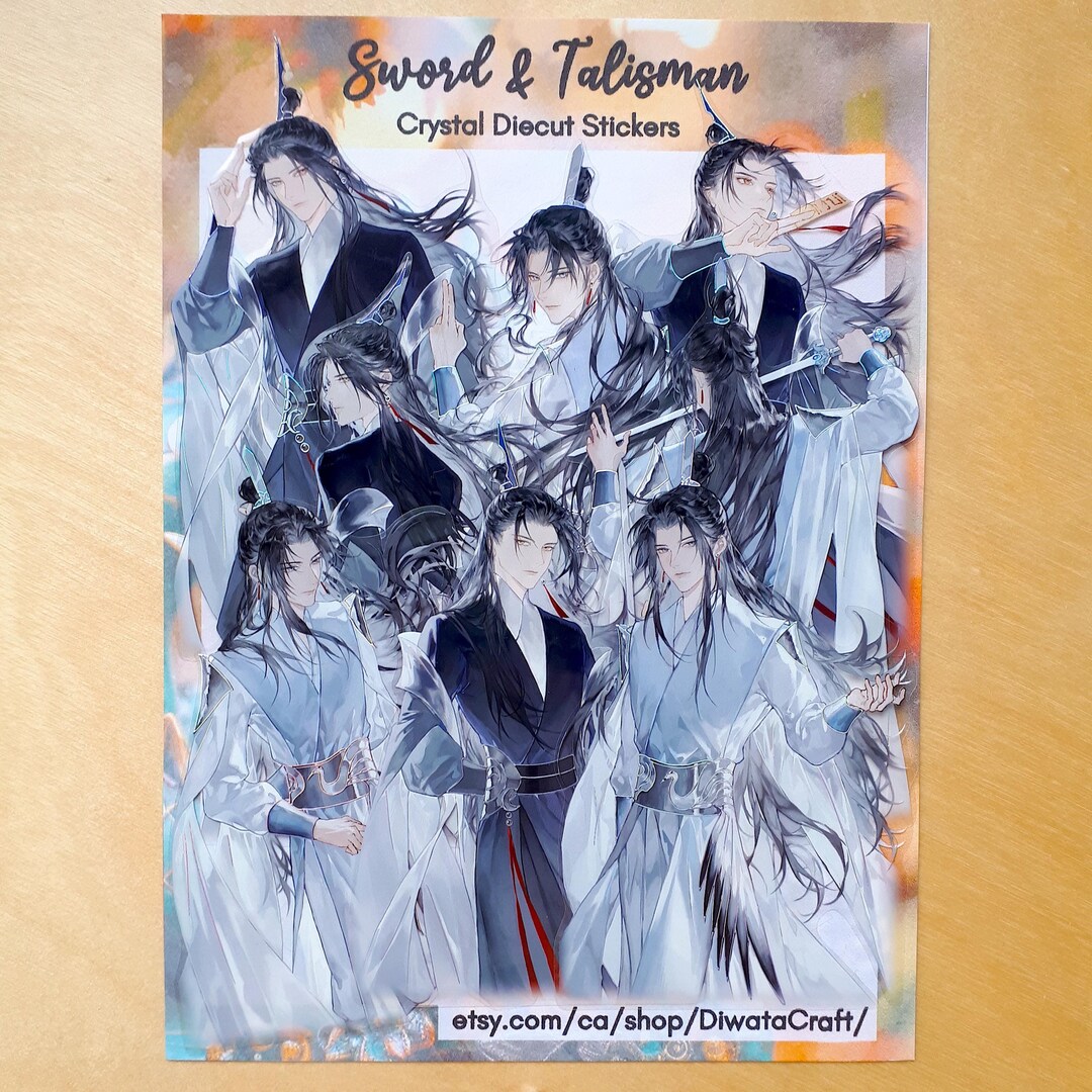 Sword & Talisman Crystal Die-cut Stickers- Traditional Chinese China ...