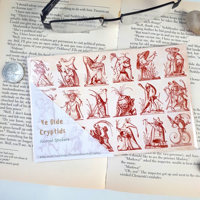 Ye Olde Cryptids Planner Sticker Sheet Waterproof Vinyl - Journal ...