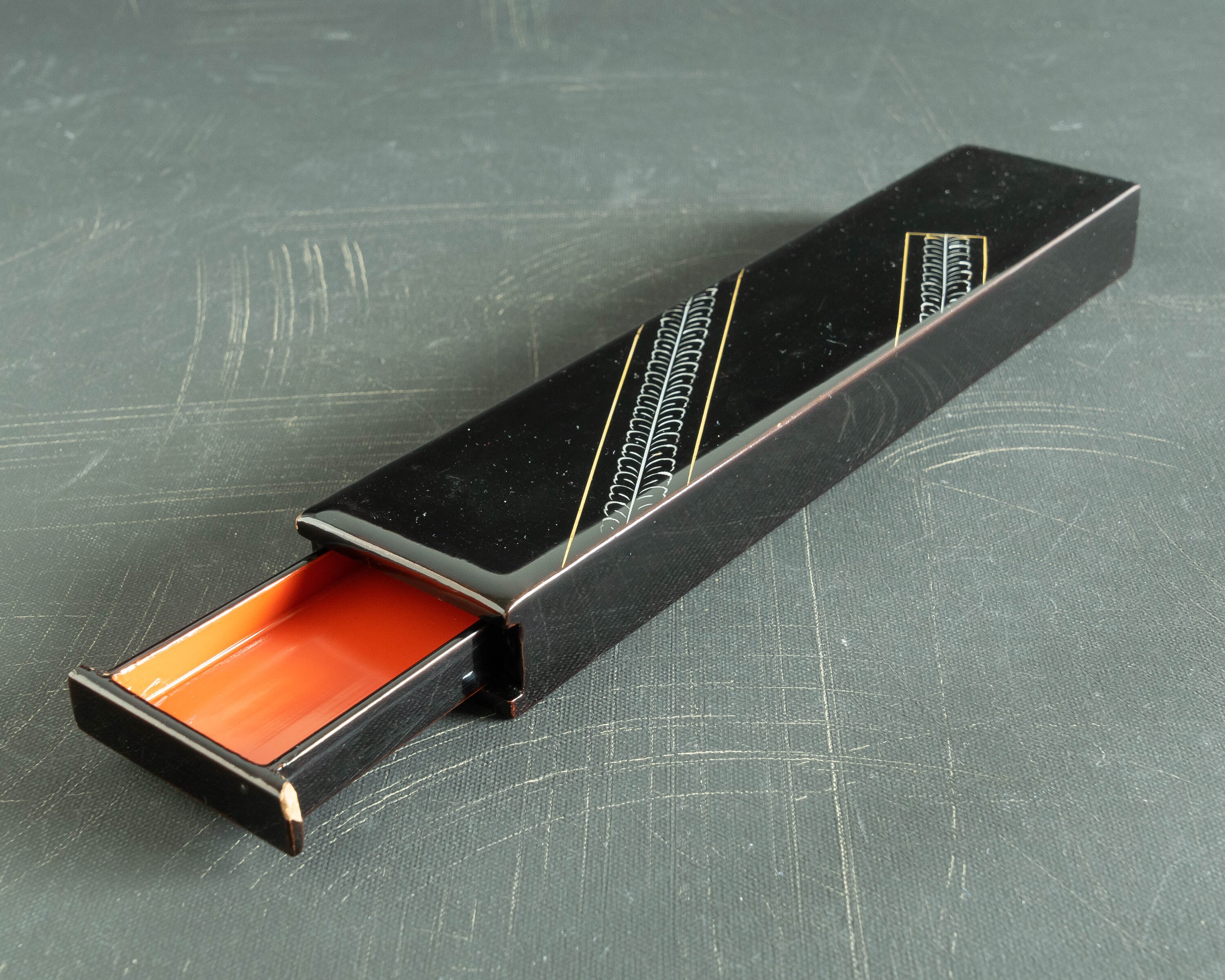 Lacquer Slide Case Chopstick Holder Japanese Antique - Etsy