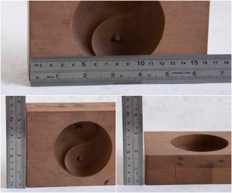Taisho Period Japanese Sweets Wooden Mold Rakugan Yin Yang Design - Etsy