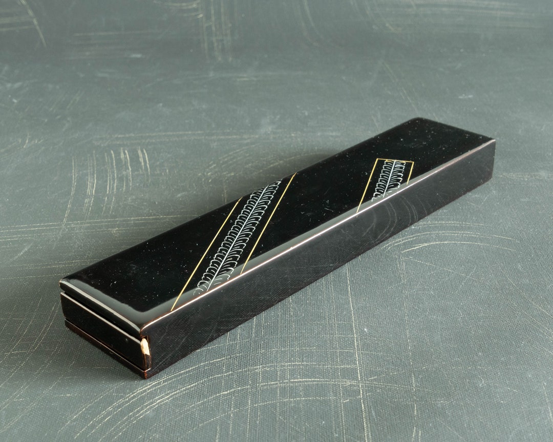Lacquer Slide Case Chopstick Holder Japanese Antique - Etsy