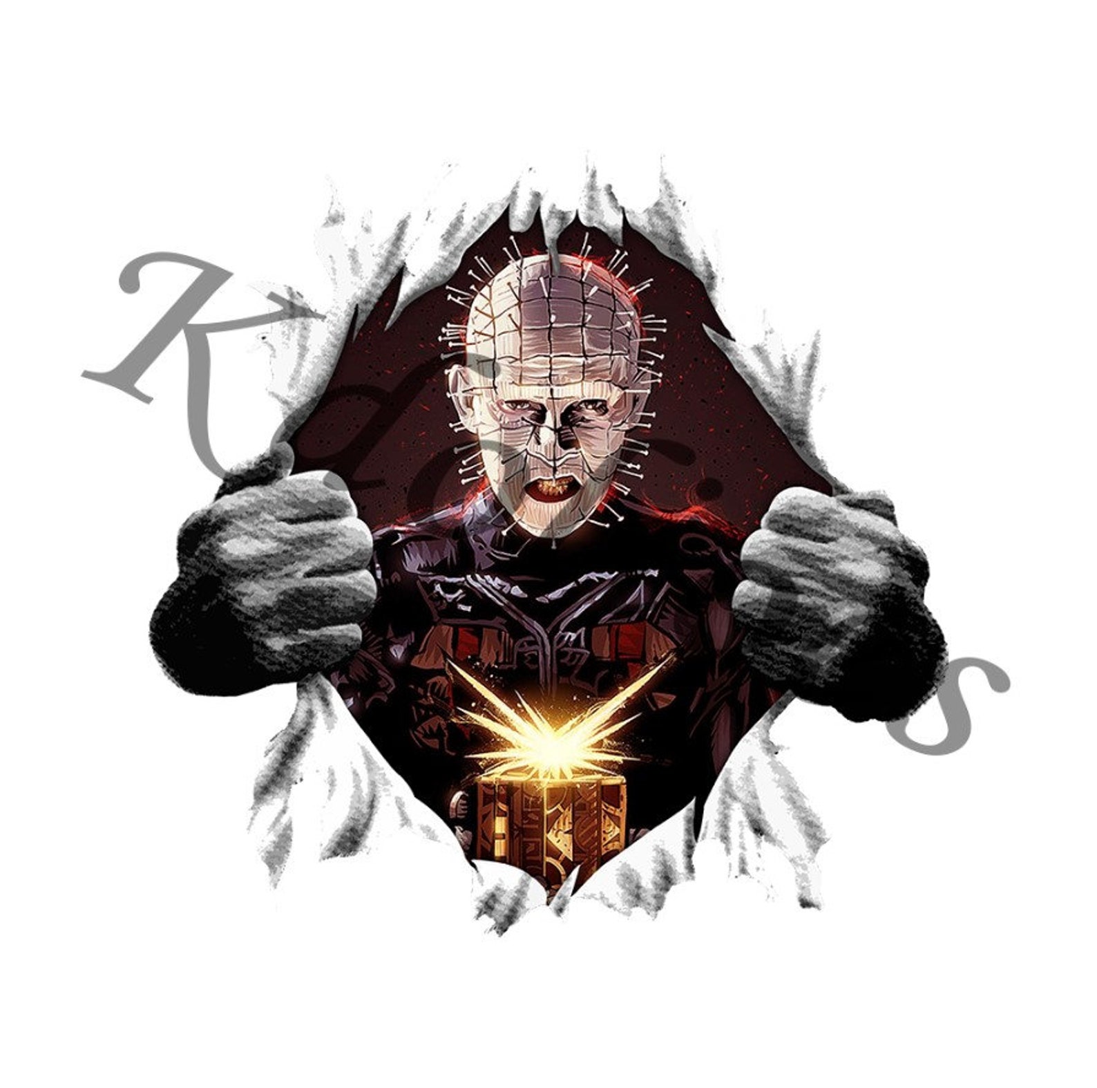 Pinhead Halloween Logo PngEaster Gift PngHorror Characters | Etsy