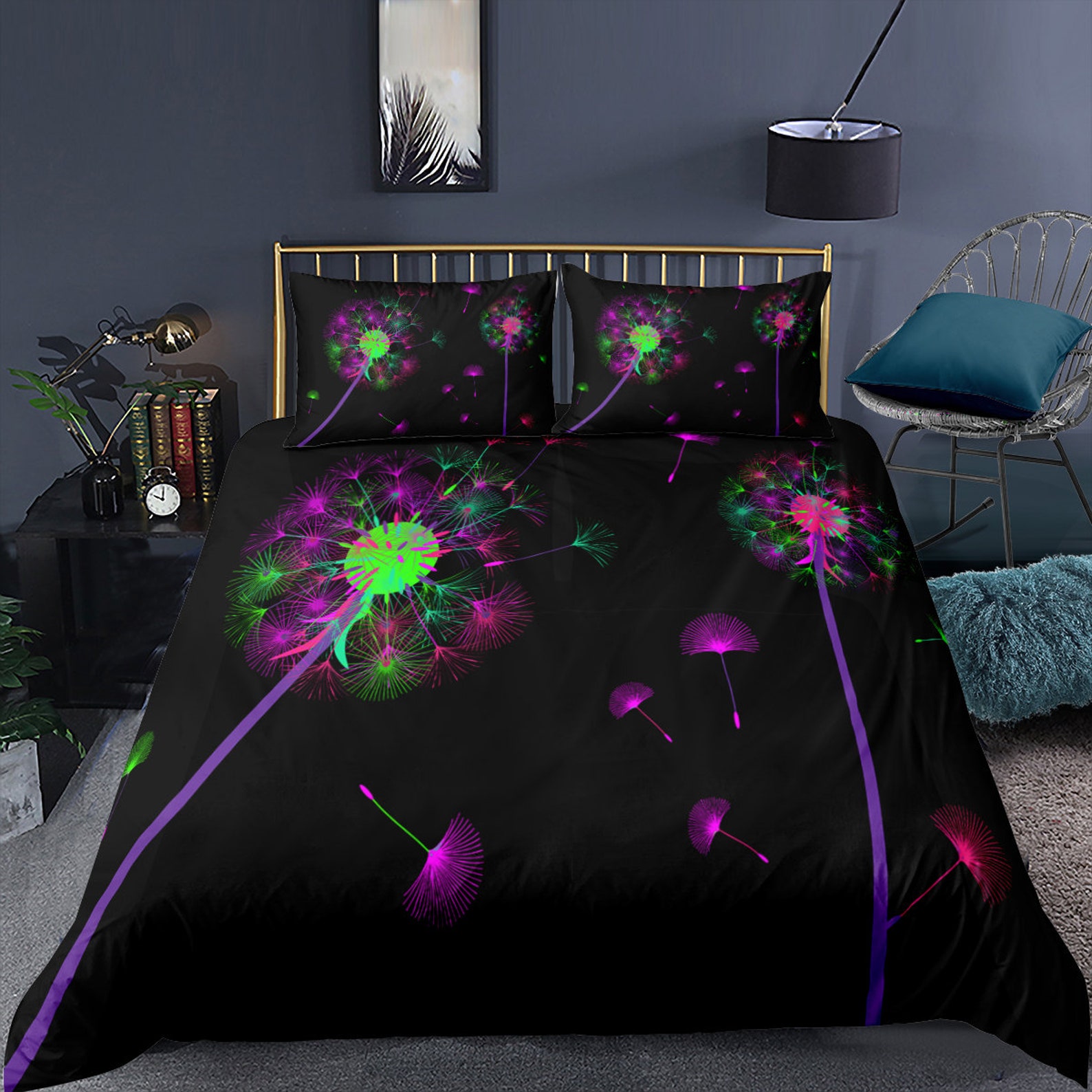 Dandelion Bedding Set Queen Size for Flying Flower Comforter - Etsy