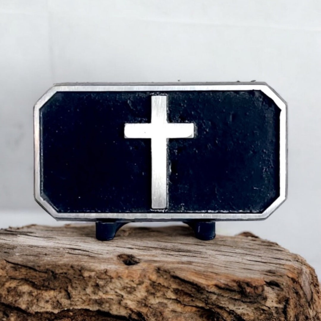 Faith Cross Badge 3D Metal - Display a Badge of Honor Declaring Your ...