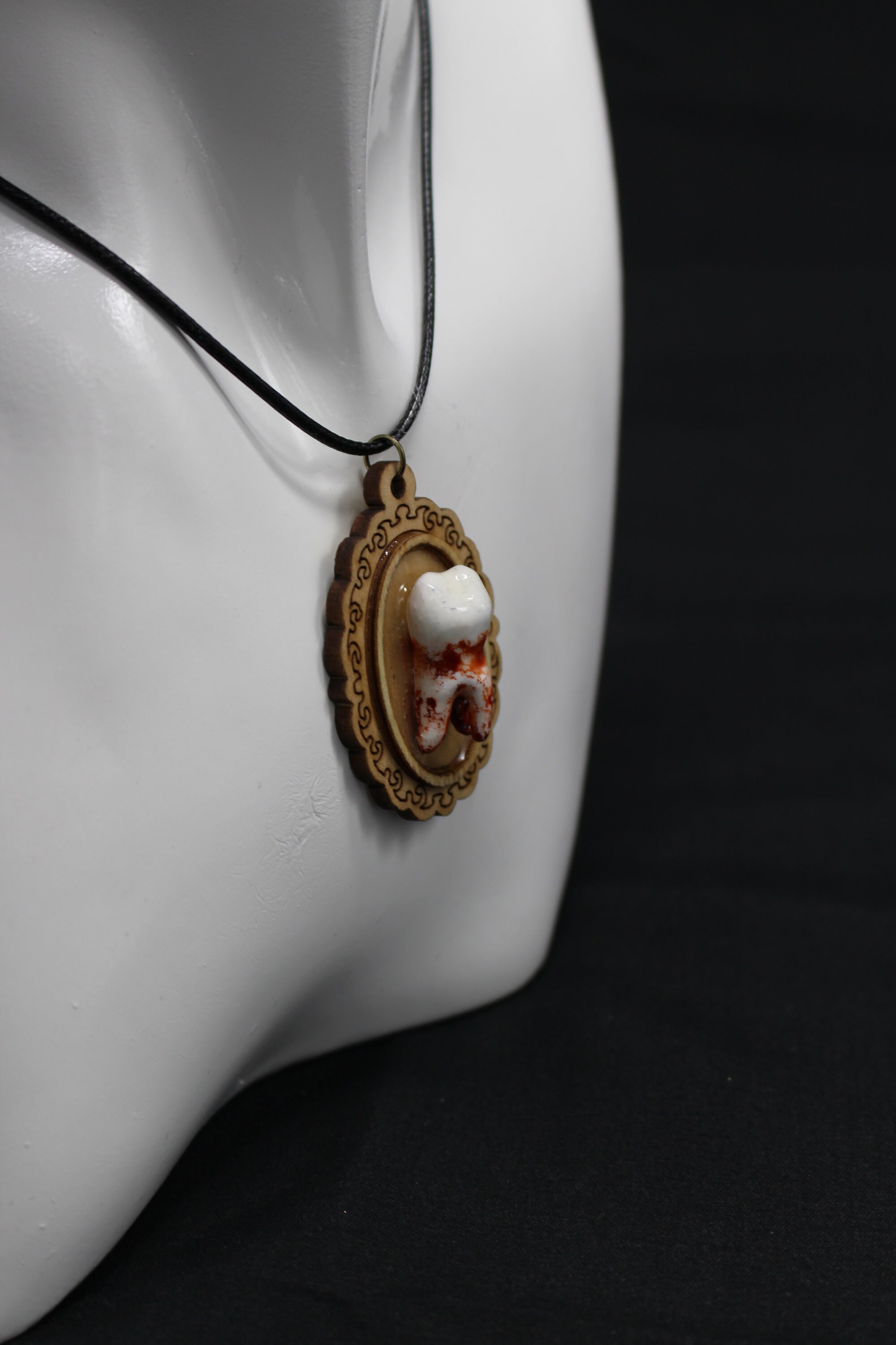Victorian Human Tooth Pendant Necklace Wood - Etsy New Zealand