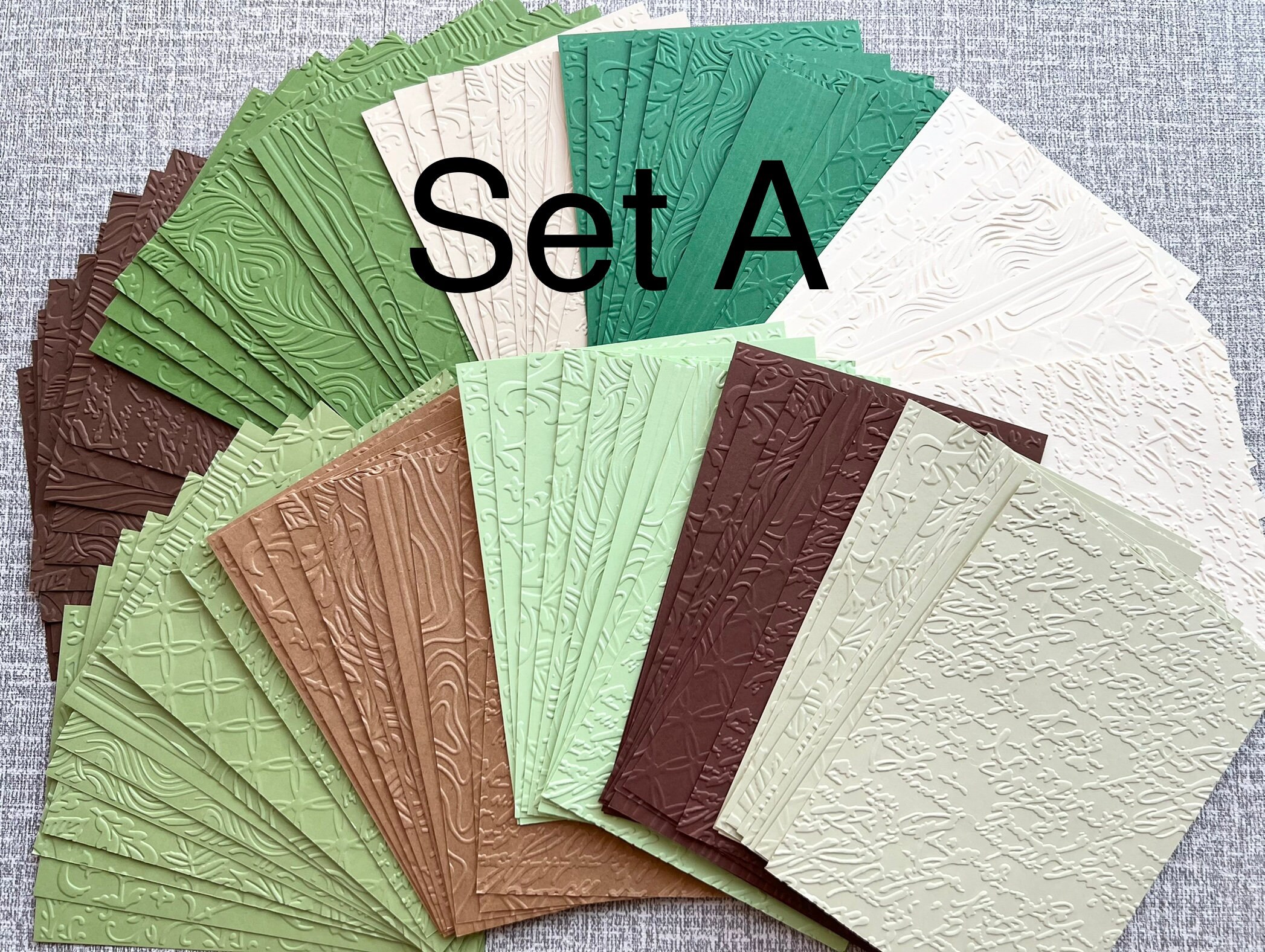 100 Pcs, Embossed Cardstock, Neutral Shades Card Toppers, Earth Tones ...