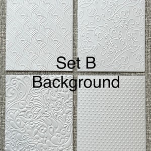 50 White Embossed Cardstock, Card Fronts, Floral, Botanical, Card ...