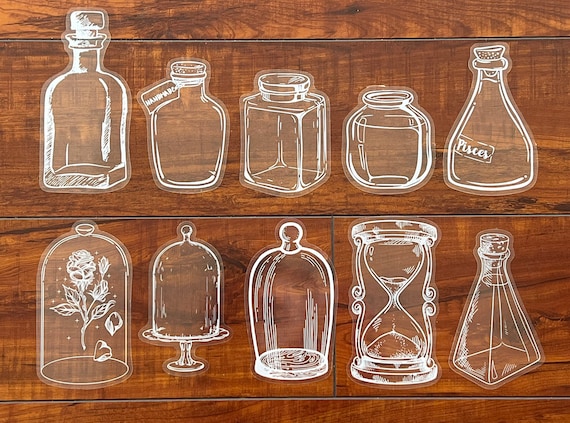 Retro Vintage Transparent Stickers Clear Stickers Junk - Etsy