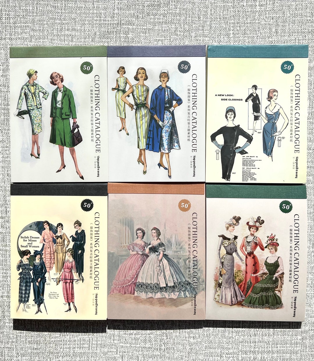 Vintage Fashion Catalog Style Papers, Scrapbook Supplies, Junk Journal ...