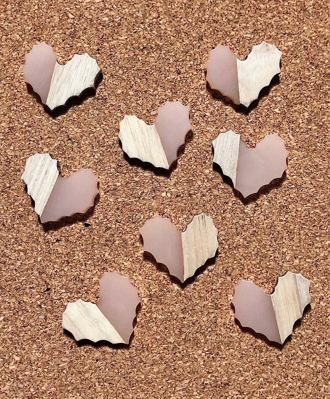 Heart Pushpin, Minimalist Heart Pushpin, Thumbtack, Cute Office Decor ...