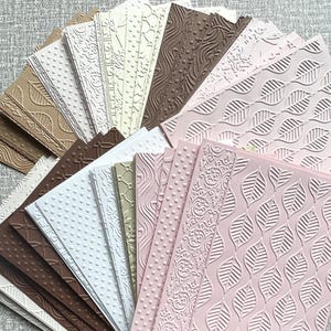 100 Pcs, Embossed Cardstock, Neutral Shades Card Fronts and Toppers ...