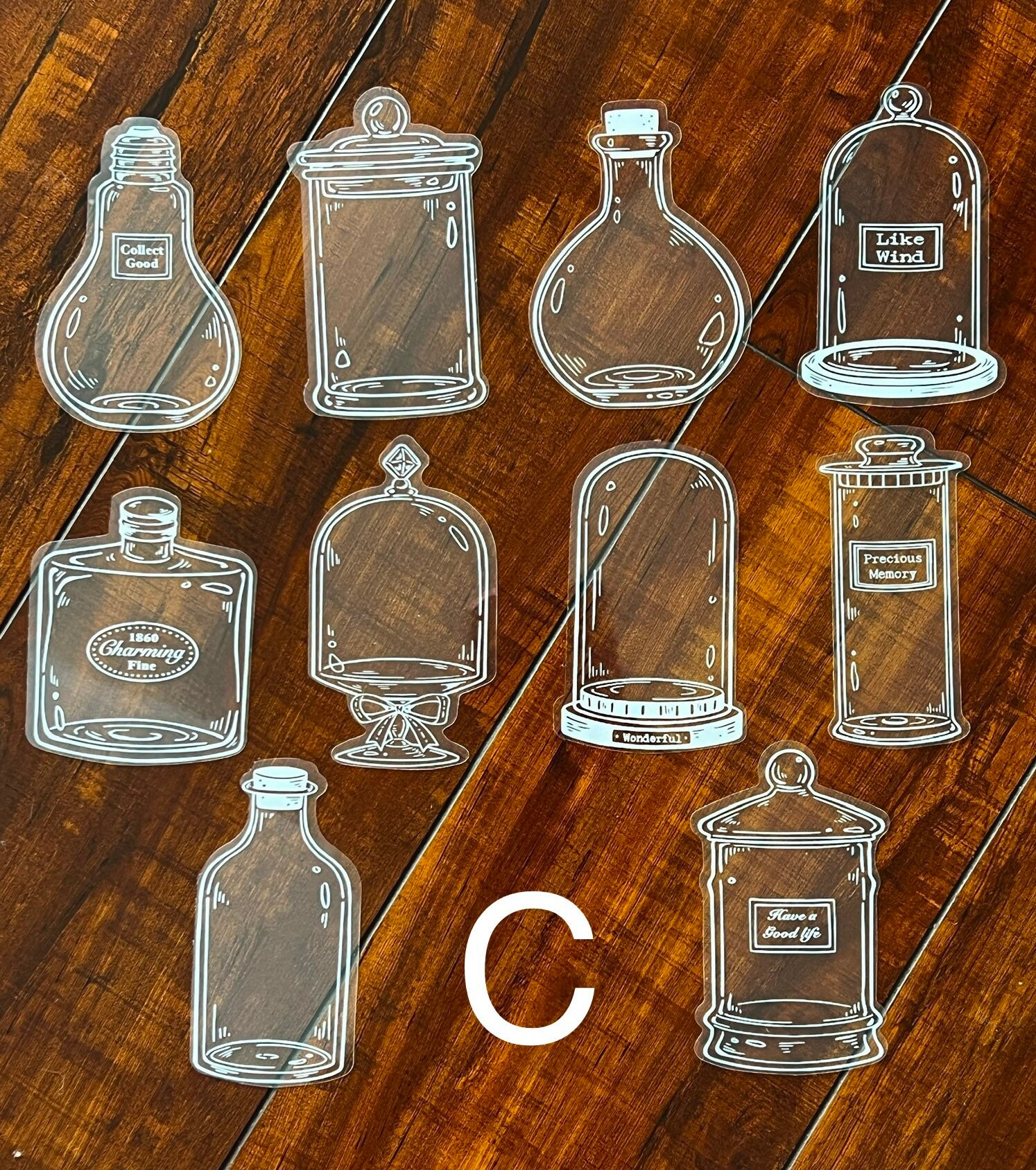 Retro Vintage Transparent Stickers Clear Stickers Junk - Etsy