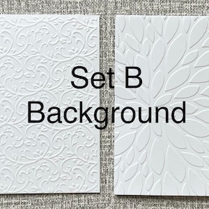 50 White Embossed Cardstock, Card Fronts, Floral, Botanical, Card ...