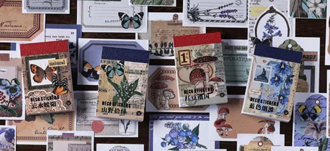50 PC Mini Assorted Sticker Pages, Junk Stickers, Planner Stickers ...