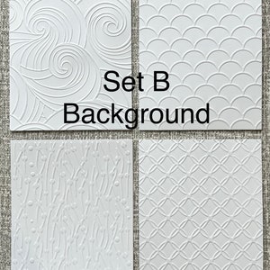 50 White Embossed Cardstock, Card Fronts, Floral, Botanical, Card ...