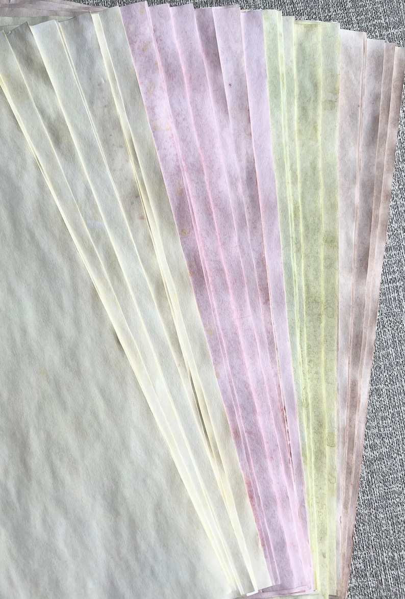 50 Pc Hand Dyed Multicolored Paper, Tea Dyed Colored Paper, Junk ...