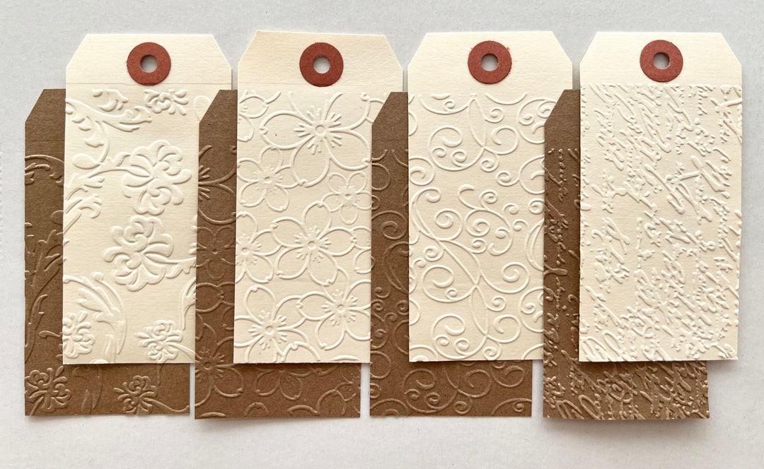 Embossed Tags, Gift Tags, Journal Supplies, 12 Pcs - Etsy