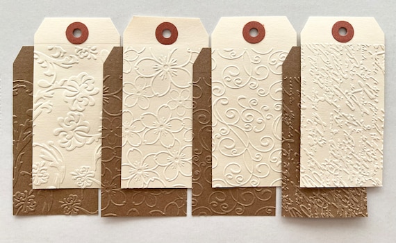 Embossed Tags Gift Tags Journal Supplies 12 Pcs - Etsy