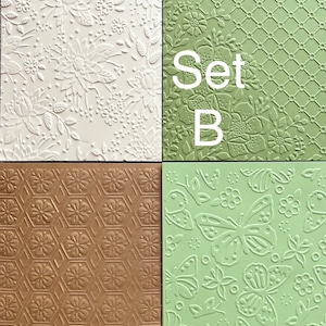 100 Pcs, Embossed Cardstock, Neutral Shades Card Toppers, Earth Tones ...