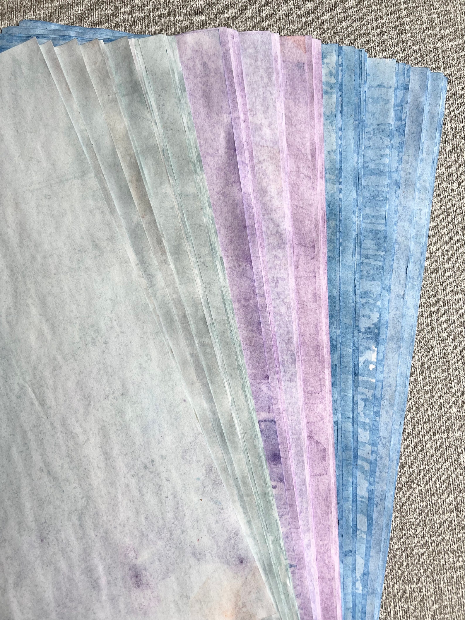 50 Pc Hand Dyed Multicolored Paper, Tea Dyed Colored Paper, Junk ...