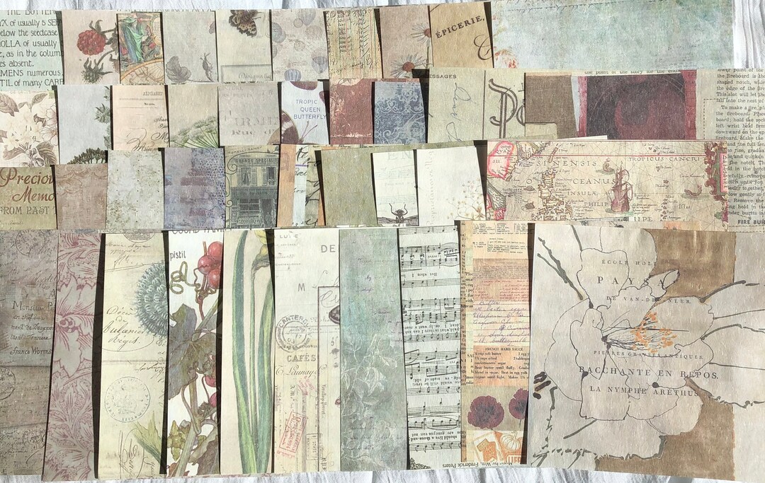 Junk Journal Pages, Assorted Paper, Junk Journal Ephemera Pages ...