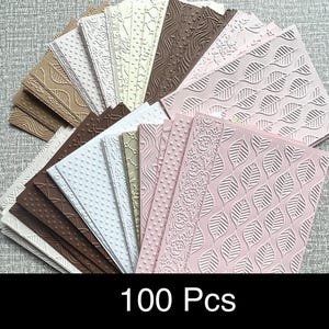 100 Pcs, Embossed Cardstock, Neutral Shades Card Fronts and Toppers ...